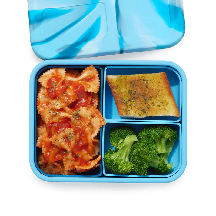 Lunchbots Large Silicone Build-A-Bento Box - Blue Tie Dye – Healthy Moms
