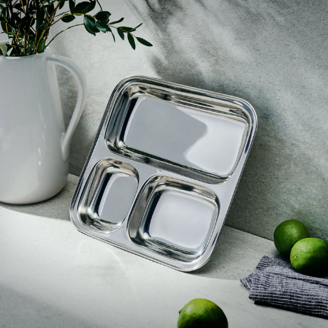 Stainless Steel Section Plate - Square – Healthy Moms